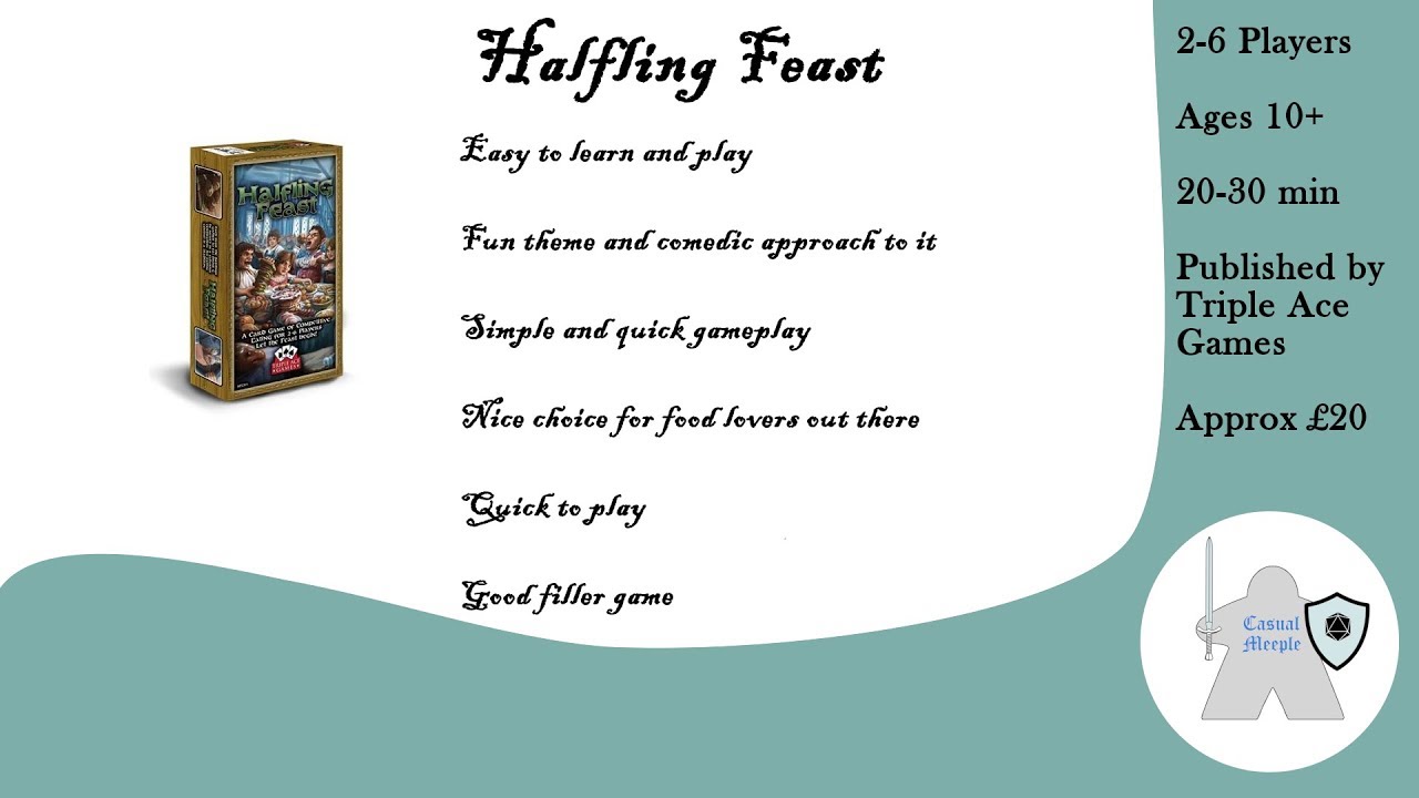 Halfling Feast - Review + FIRST GIVEAWAY ON OUR CHANNEL! - YouTube