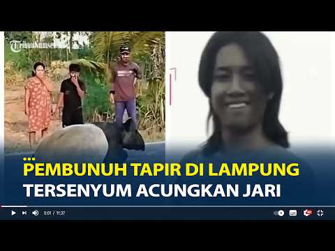 Viral Tampang Pria Diduga Pembunuh Tapir di Lampung, Tersenyum Acungkan Jari
