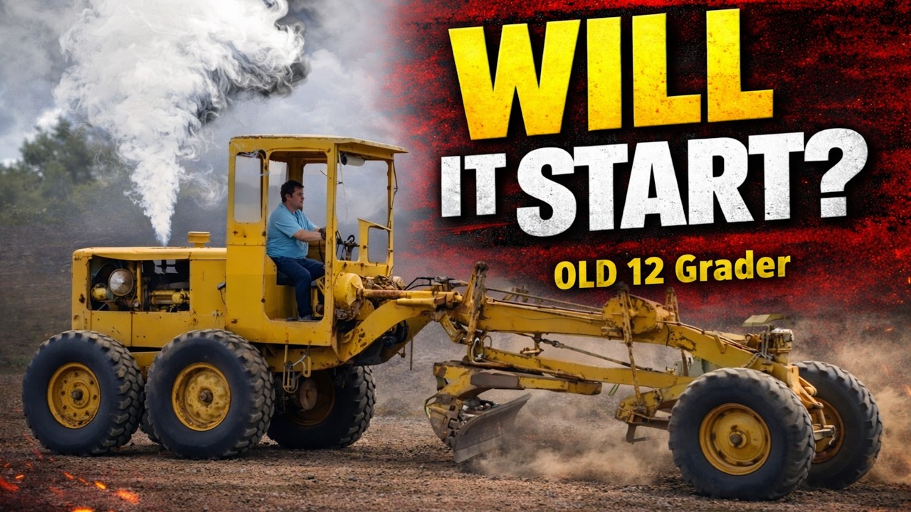 "WILL" it start? Old CAT 12 Grader (Barn Find) - YouTube