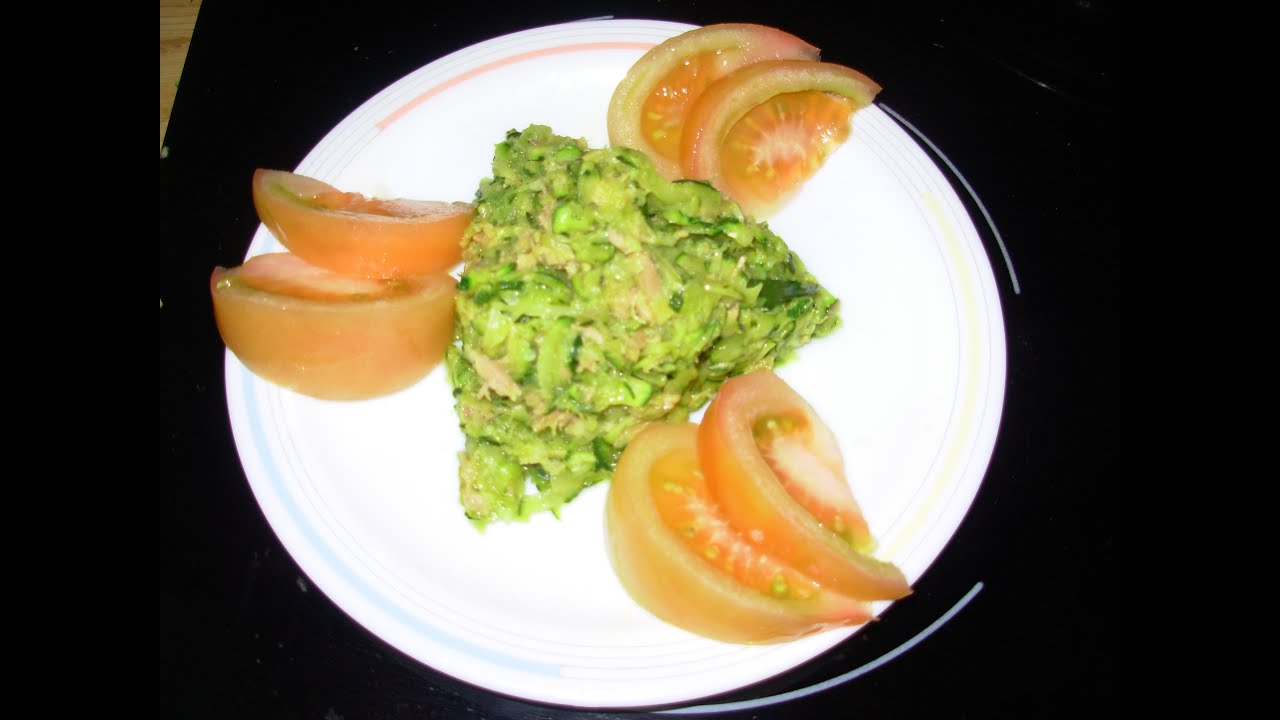 Receta calabacín con apio y atún - YouTube