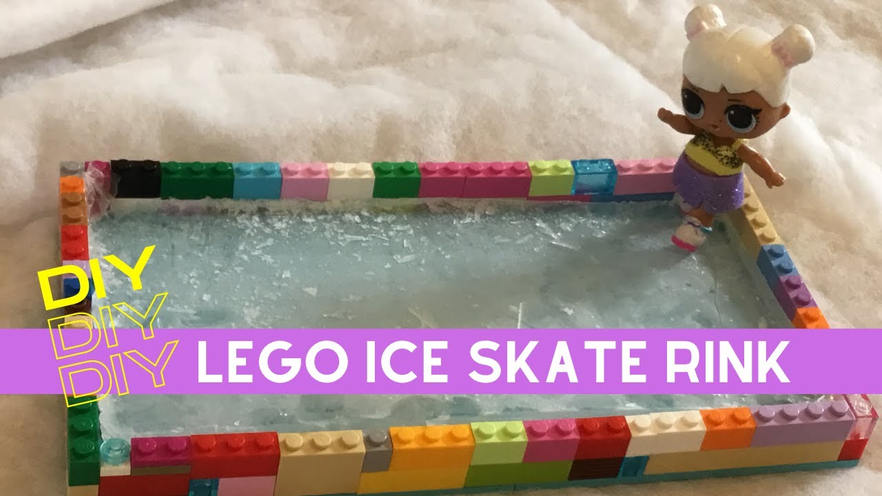How to make an EASY DIY Lego ice skating rink - YouTube