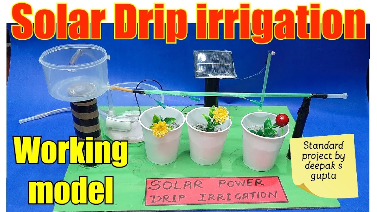 Solar drip irrigation working model #dripirrigation #solar # ...