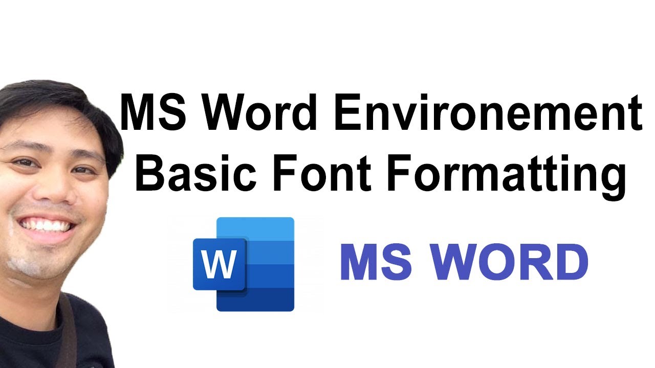 MS WORD Part1: Word environment font formatting - YouTube