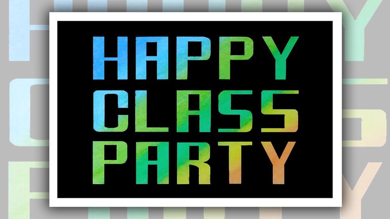 How to draw Happy Class Party - YouTube