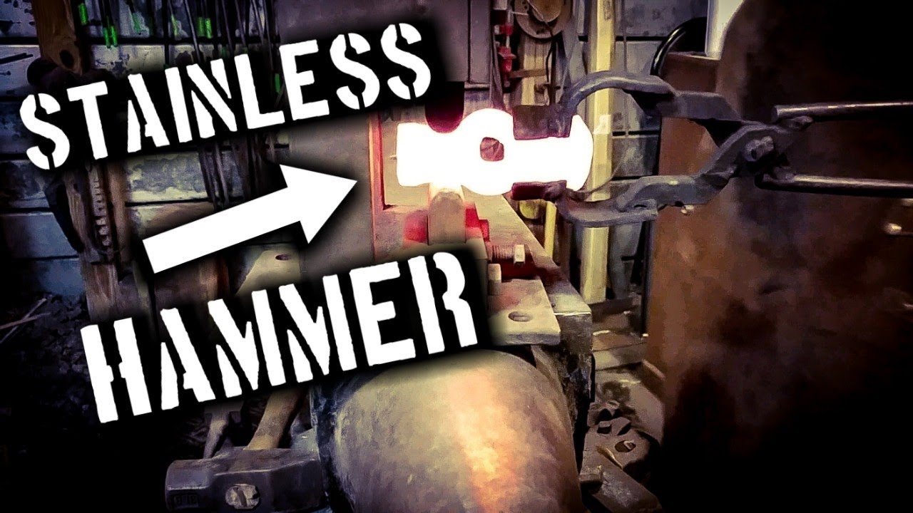 Forging a Hammer by Hand from Stainless Steel (Part 1) - YouTube