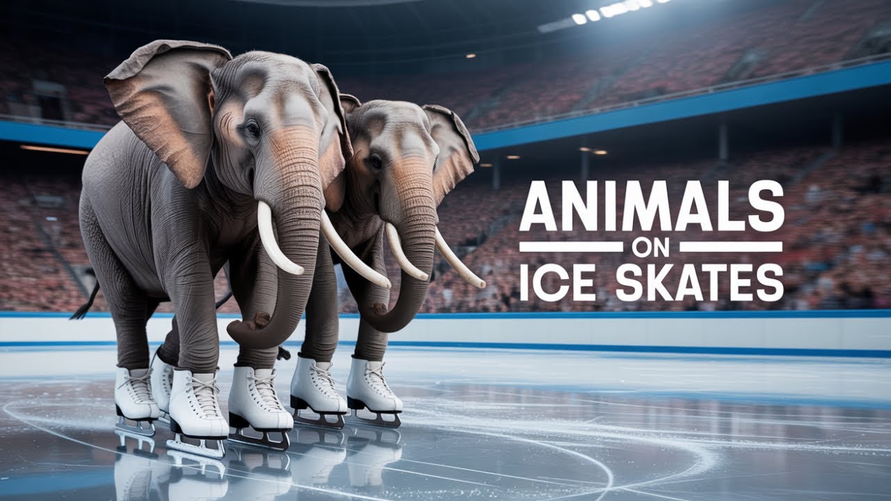 Animals Competition to be Skate Experts on ICE - YouTube