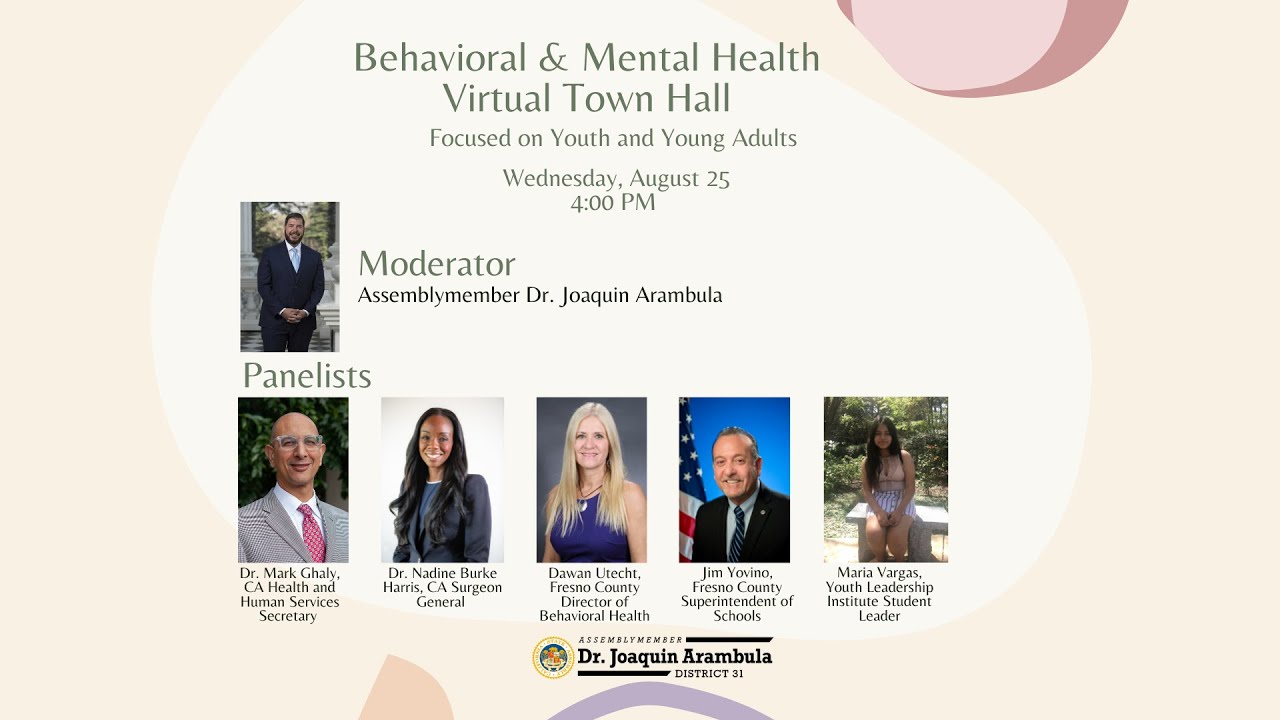 Virtual Town Hall on Behavioral & Mental Health, Hosted by ...
