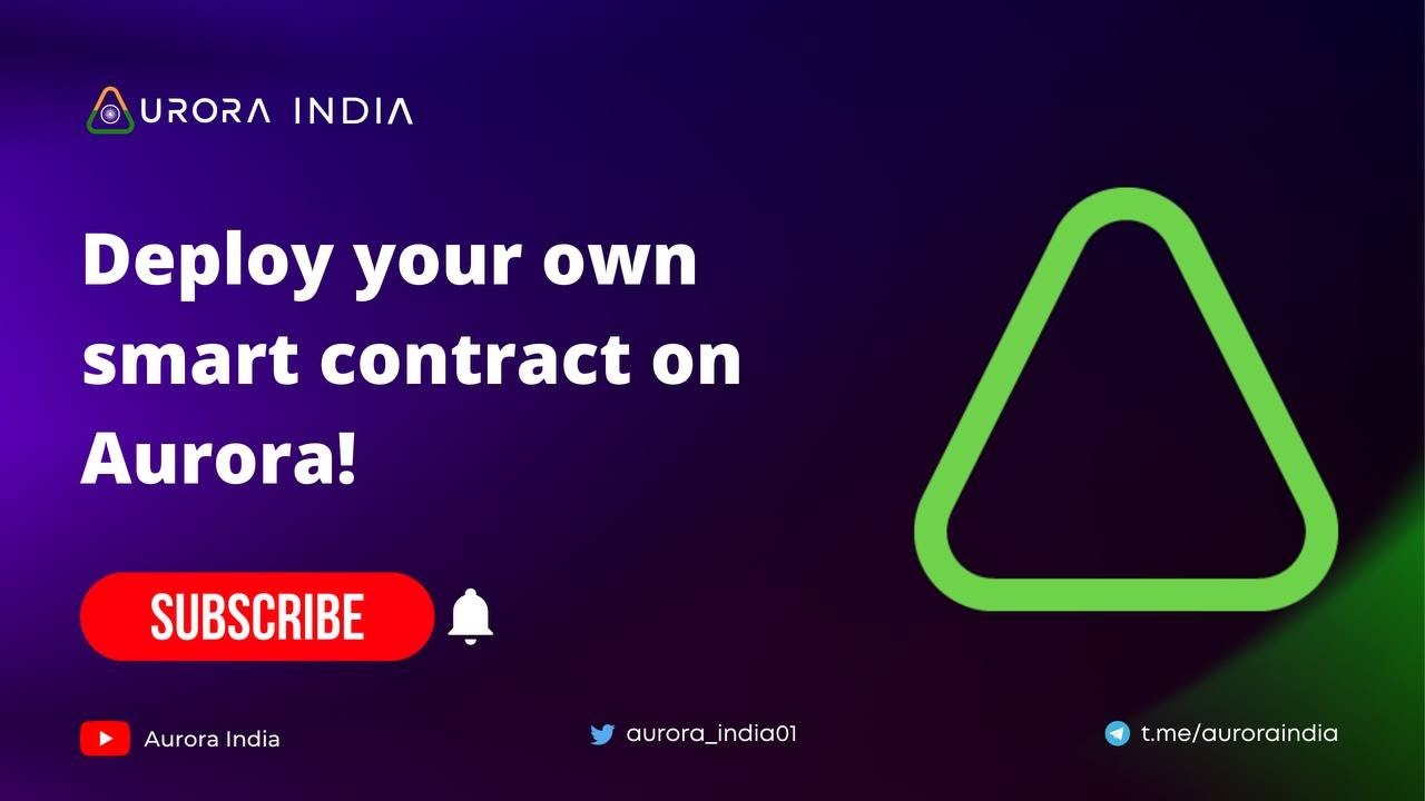 Aurora - Deploy Your First Contract - YouTube
