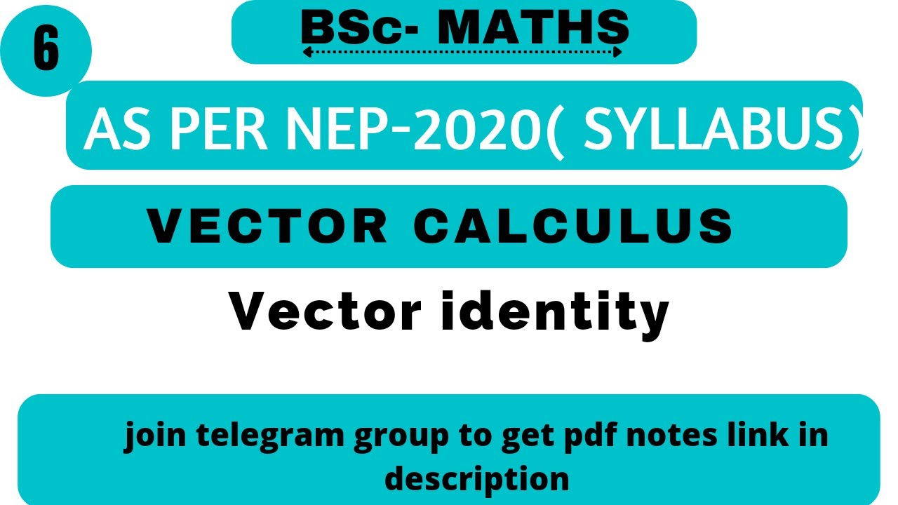 Vector identity | vector calculus | - YouTube