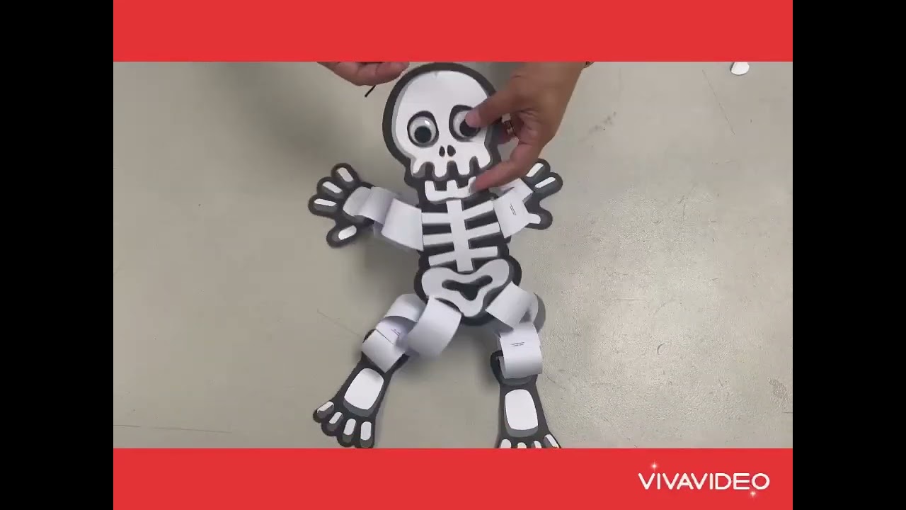 Hanging Paper Chain Skeleton Craft Project - YouTube
