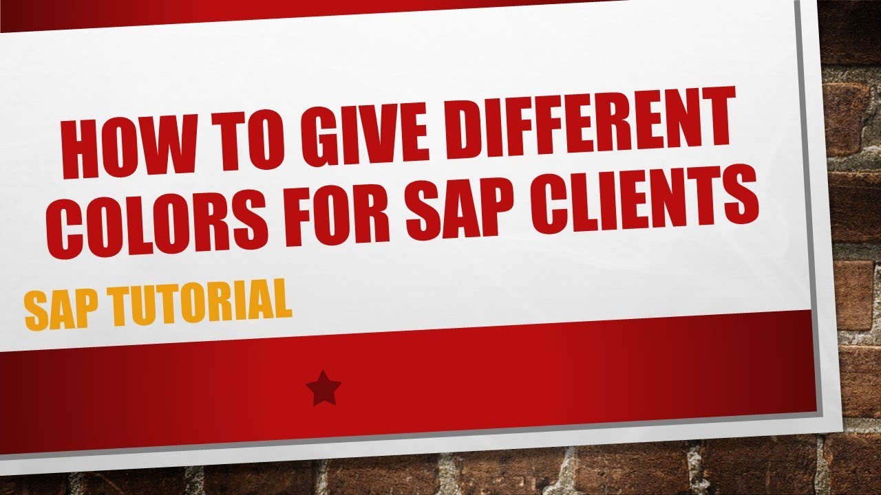 How to give different colors for clients in SAP log on Screen - YouTube