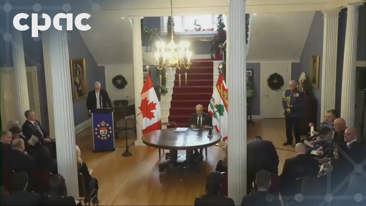 Bloyce Thompson sworn in as P.E.I premier – December 12, 2025 - YouTube