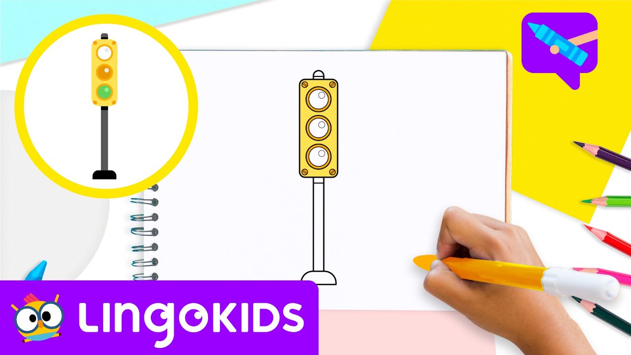 Beep, beep! 🛑 Let's draw a Traffic Light 🚦 Lingokids Drawing for kids ...