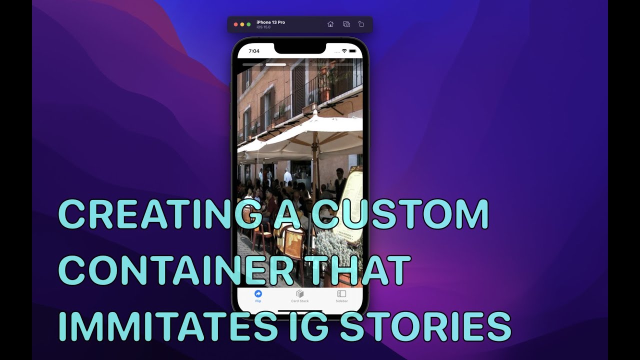 Creating a Custom IG Story Container - View Containers Showcase App ...