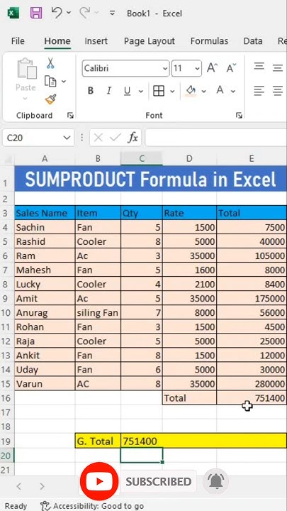 OMG 😱 Magic Tricks in Excel 🔥| excel Tutorial | #exceltips | sumproduct formula - YouTube
