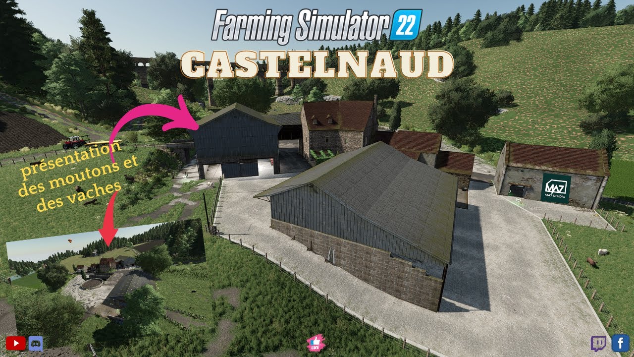 Arrivée des MOUTONS et des VACHES À CASTELNAUD ! 🤩 - Farming simulator ...