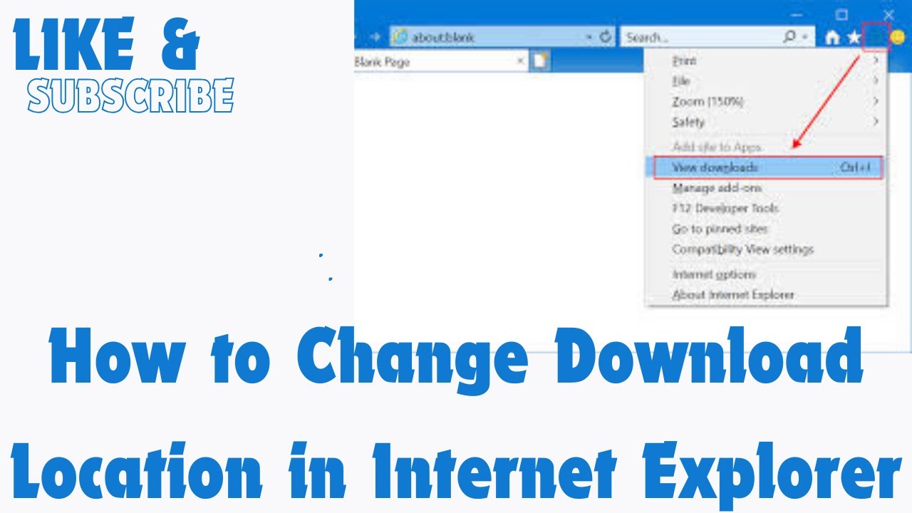 How to Change Download Location in Internet Explorer - YouTube