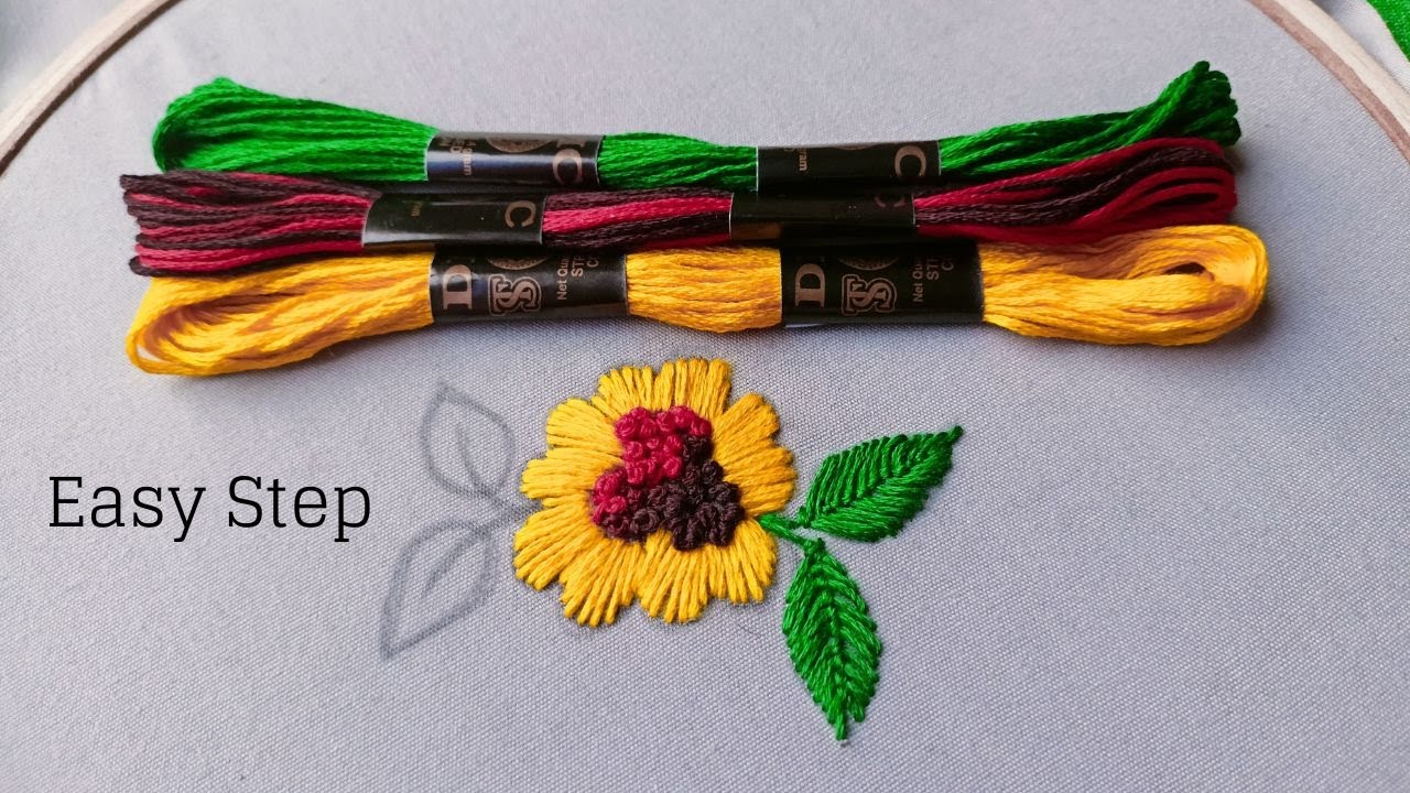 Stunning Hand Embroidery Flower Stitches|| Creative Crafts - YouTube