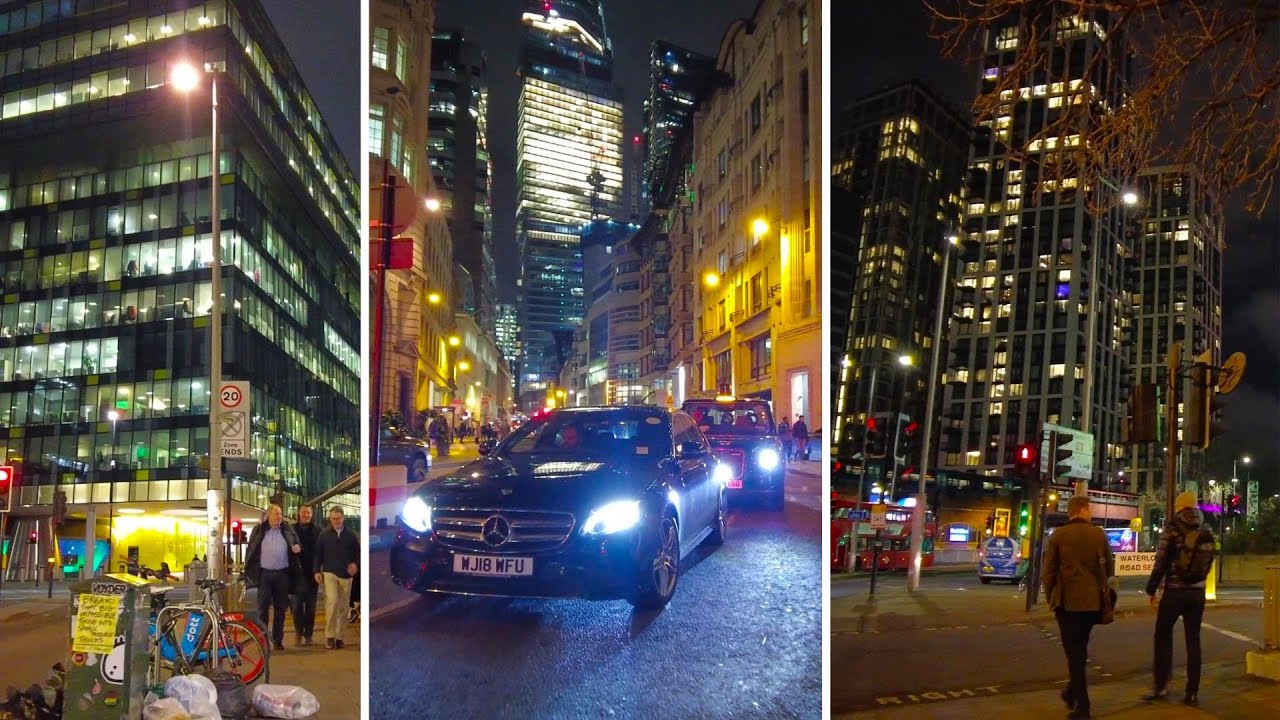 [4K] Waterloo, Southwark & City of London Night Walk - YouTube