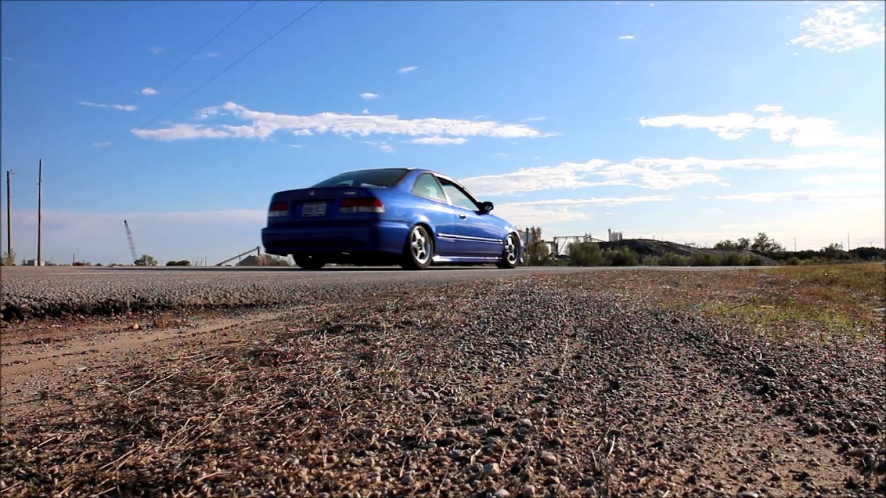 2000 Civic SI EM1 turbo straight pipe. - YouTube