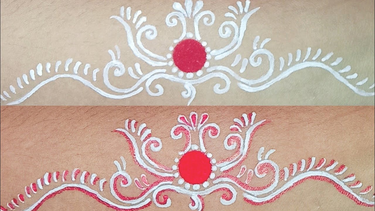 Bengoli Marriage Kumkum Art ♥️ // Forehead Kumkum Design♥️ // Bridal ...
