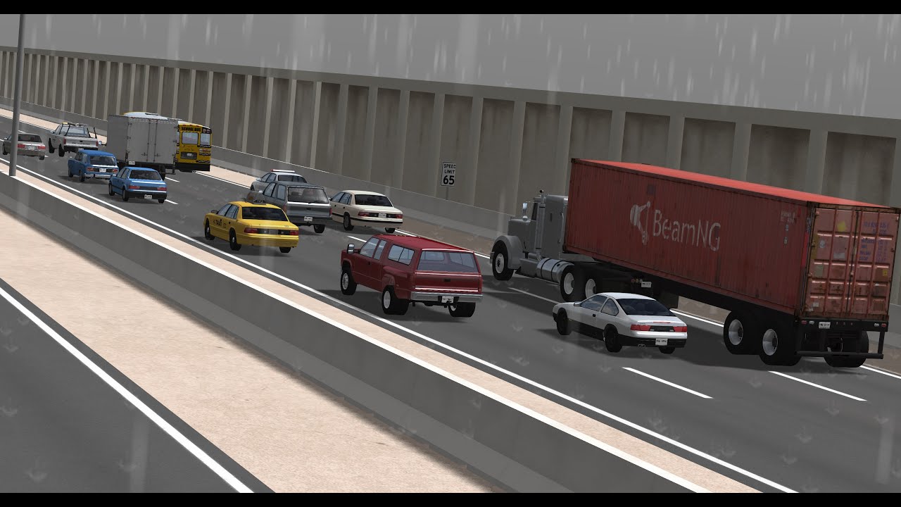 BeamNG.drive: A Busy Highway - YouTube