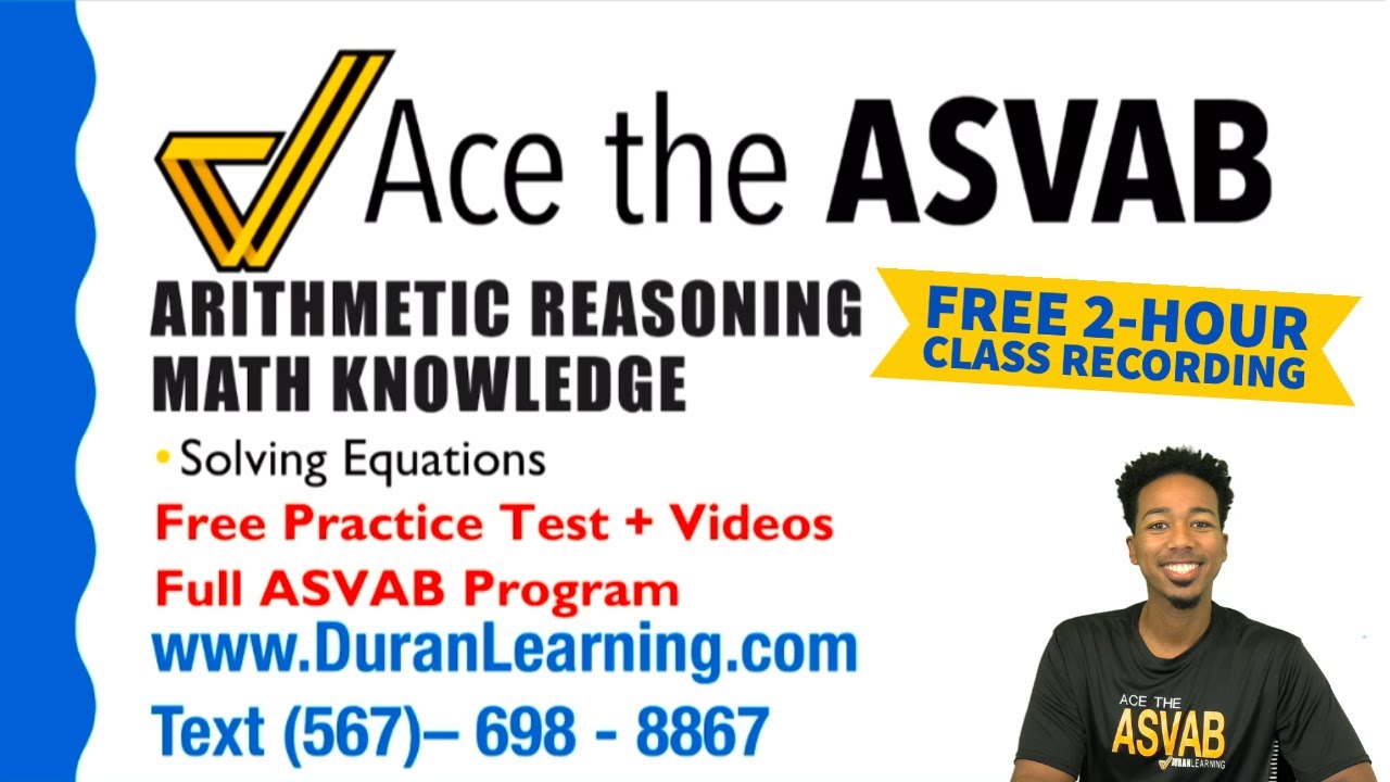 ASVAB Math Knowledge - How to Solve Multi Step Equations (FREE Monday ...