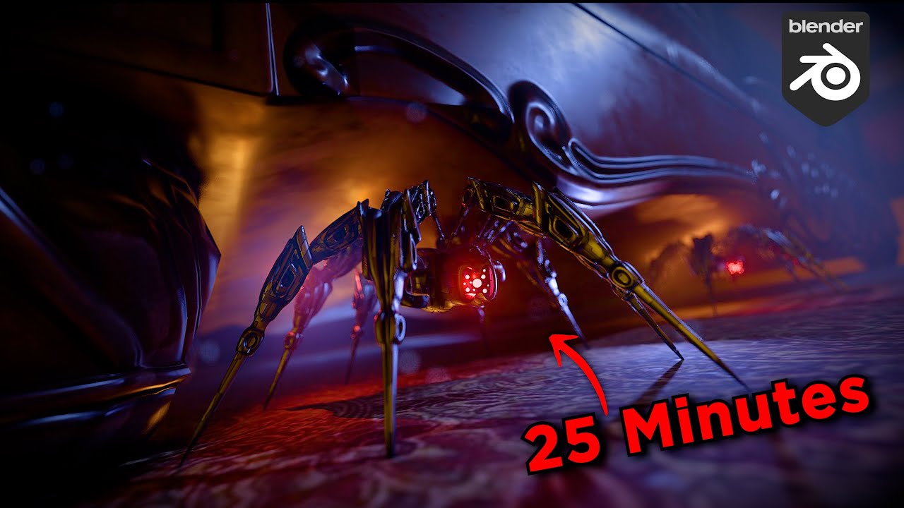 Make A Robot Spider Scene | Blender Tutorial - YouTube