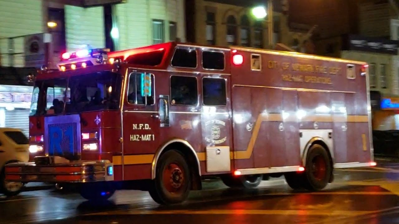 Newark NJ Rescue 1 (Spare Hazmat 1) Responding Signal 11 W/F 10-23-19 ...