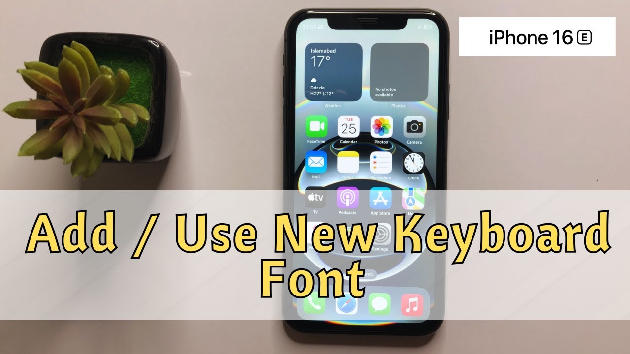How to Add / Use New Keyboard Font on iPhone 16e #new - YouTube