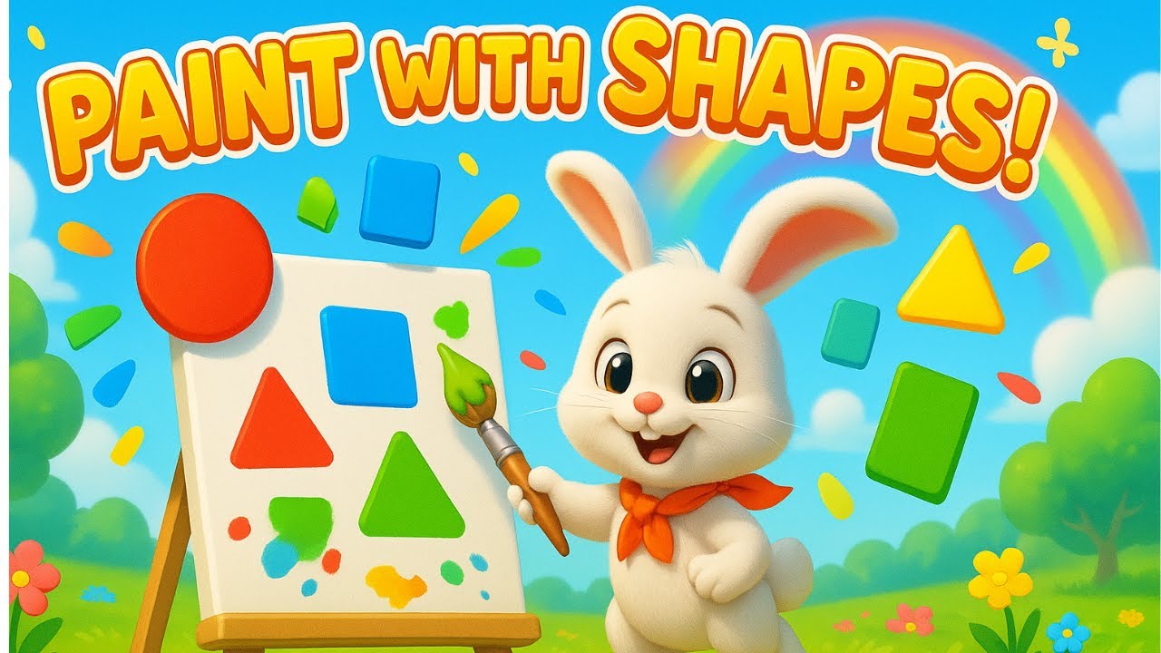 Nibbles Paints with Shapes 🎨 | Learn Shapes for Kids | Fun Educational ...