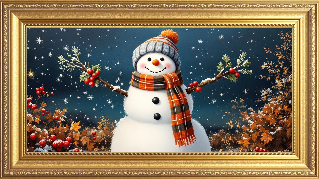 Jolly Snowman Christmas Scenes | 12 Festive Images | Animated Snowfall ...