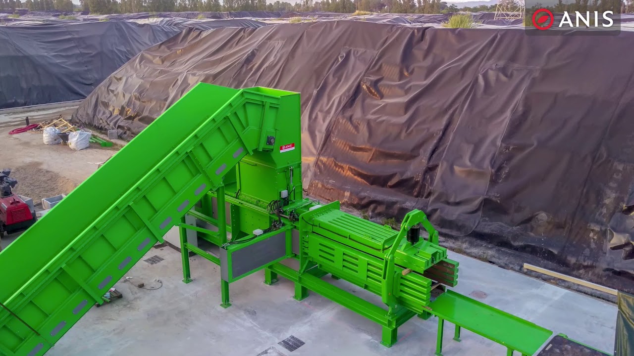 High Load Shear Baler for RDF commissioning - YouTube