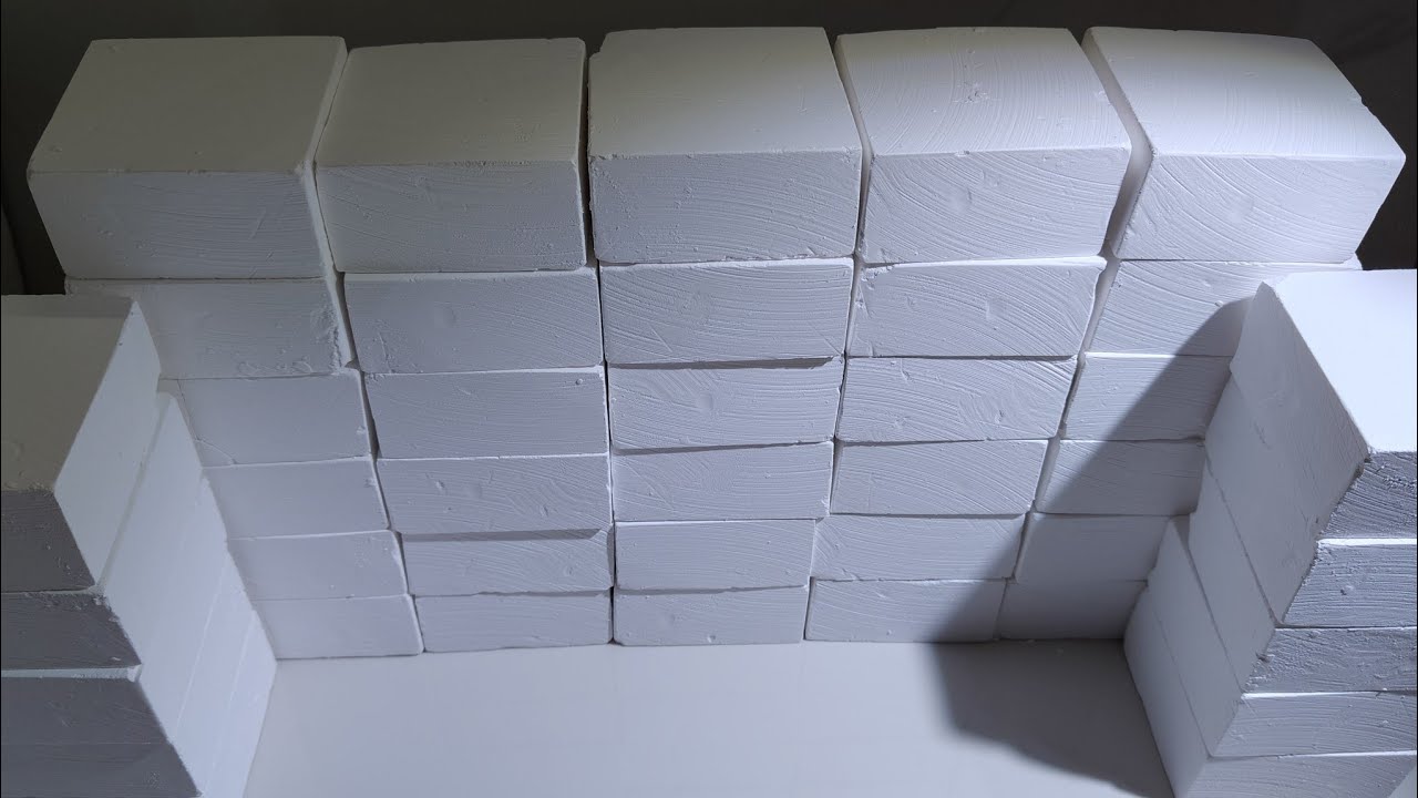 40+ Pure white chalk building blocks#一万订阅者回馈福利特辑#治愈音樂 - YouTube