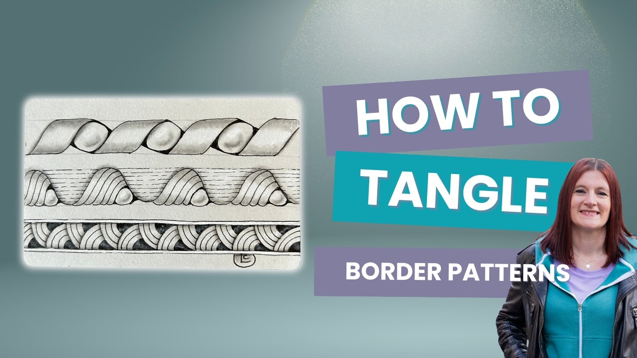 How to Tangle Border Patterns - YouTube