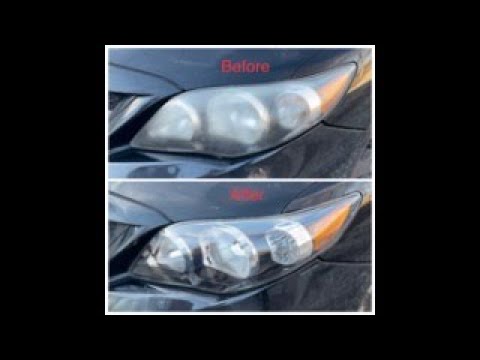 BEFORE AND AFTER HEADLIGHTS RESTORATION - YouTube