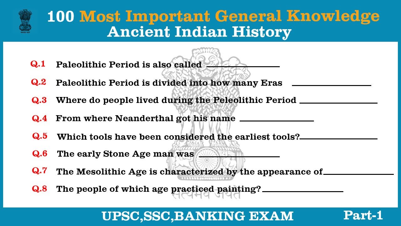 Most Important Ancient Indian History | Part 1 | Indian History ...