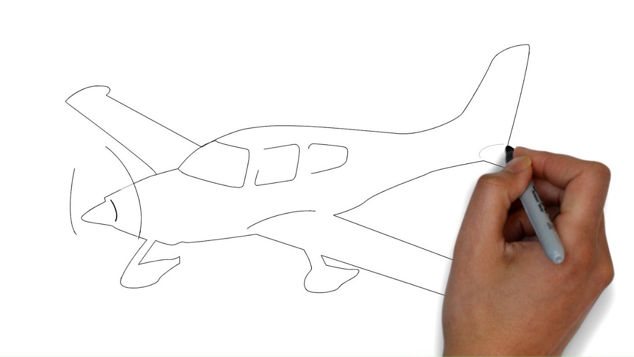 How to draw a Cessna Airplane step by step - YouTube