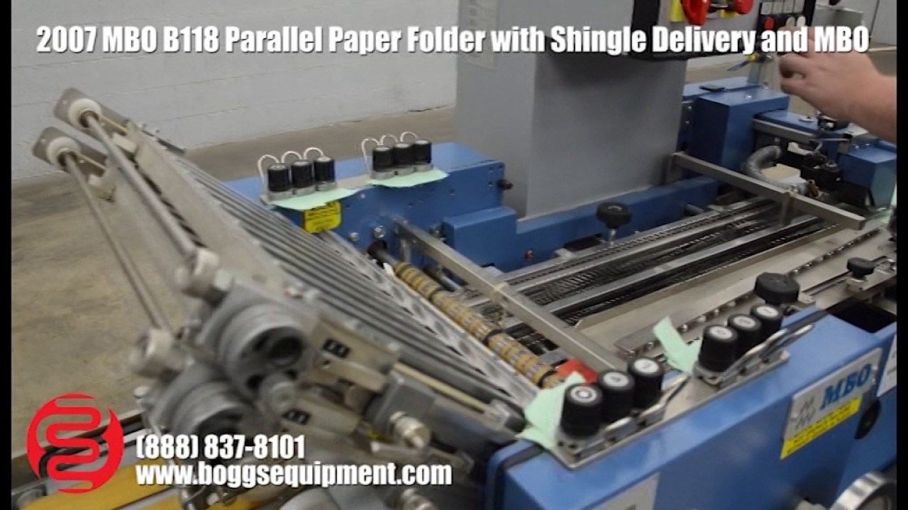 2007 MBO B118 Parallel Paper Folder with Shingle Delivery and MBO Batch ...