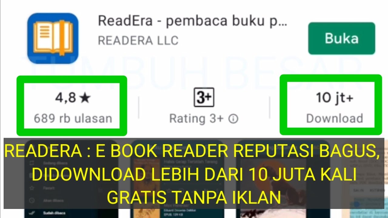Tutorial Read Era: Aplikasi baca e Book format PDF, EPUB, kindle, CBZ ...