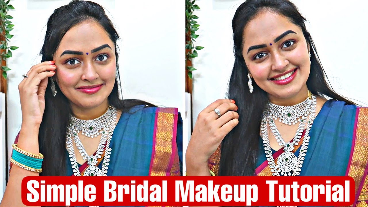 Simple Bridal Makeup Tutorial - Step By Step - YouTube