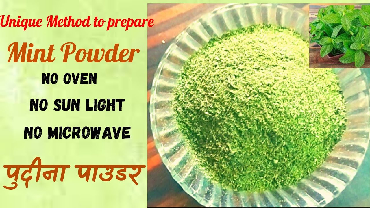 pudina powder |Mint powder|unique method|no sunlight|no oven|no ...
