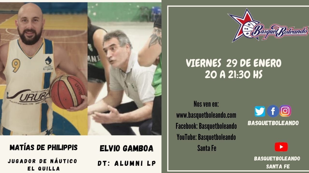 Matías De Philippis - Elvio Gamboa // BASQUETBOLEANDO 2021 - Programa N ...