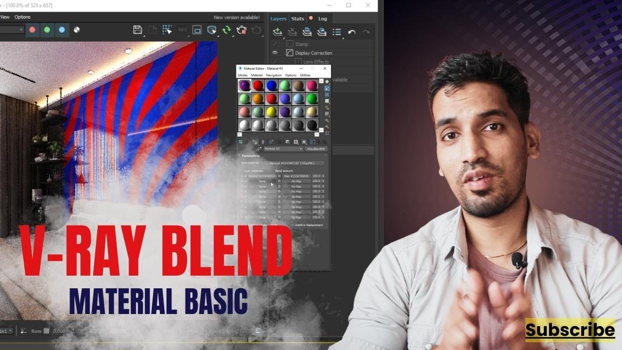 #vray Blend Material Basic | #3dsmax | Hindi Tutorial - YouTube