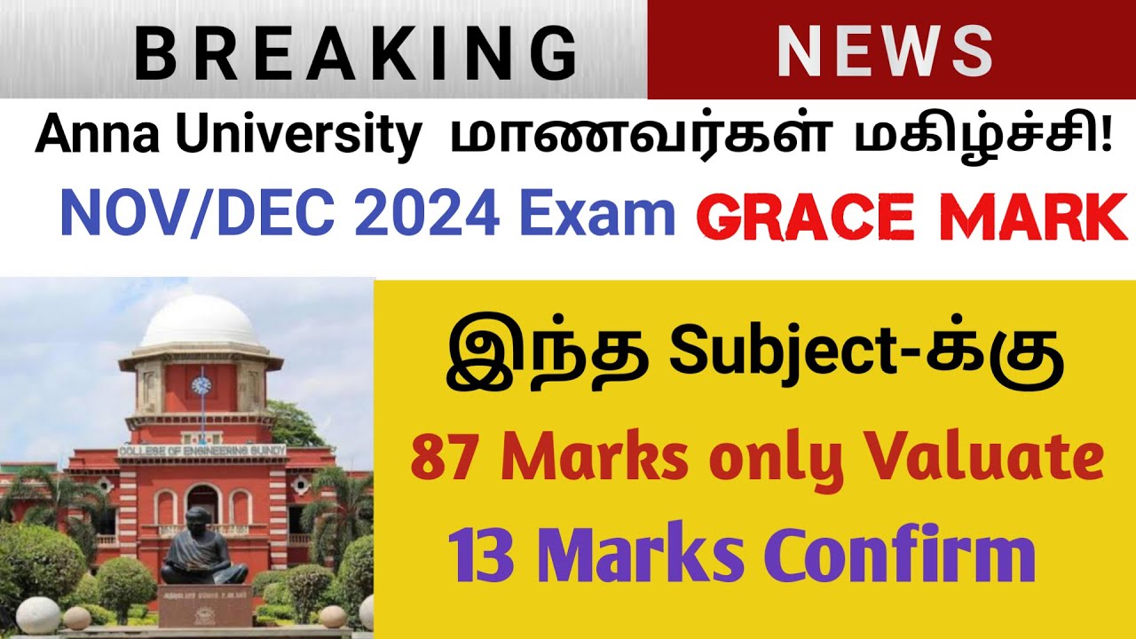 Anna university grace mark latest news | Anna university valuation 2025 ...