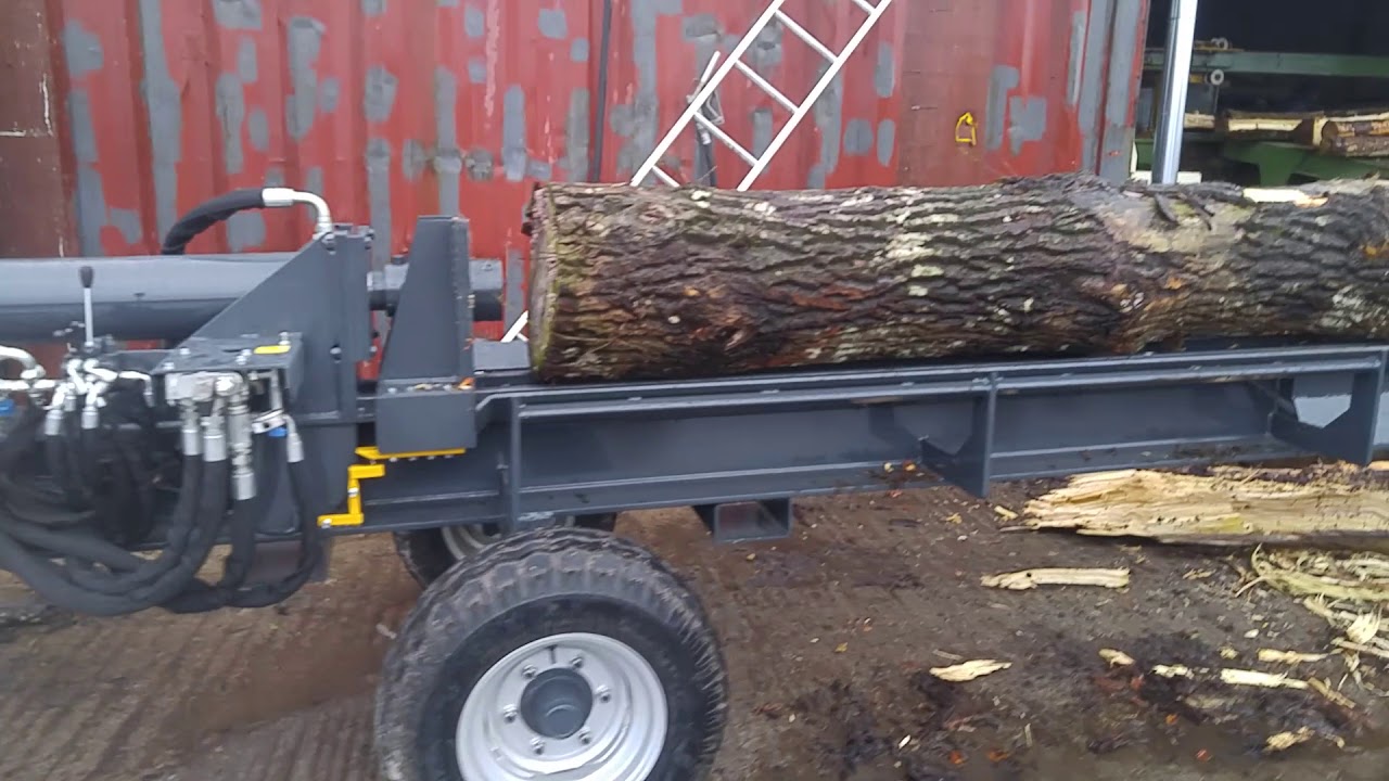 Riko 50 ton firewood log splitter - YouTube