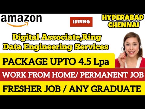 Amazon Digital Associate Ring Data Engineering Services | Work From Home | Freshers Job