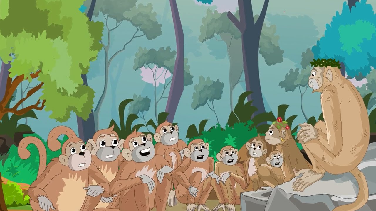 The Monkeys go on a Fast - English Story I Bedtime Story I Kids Stories ...