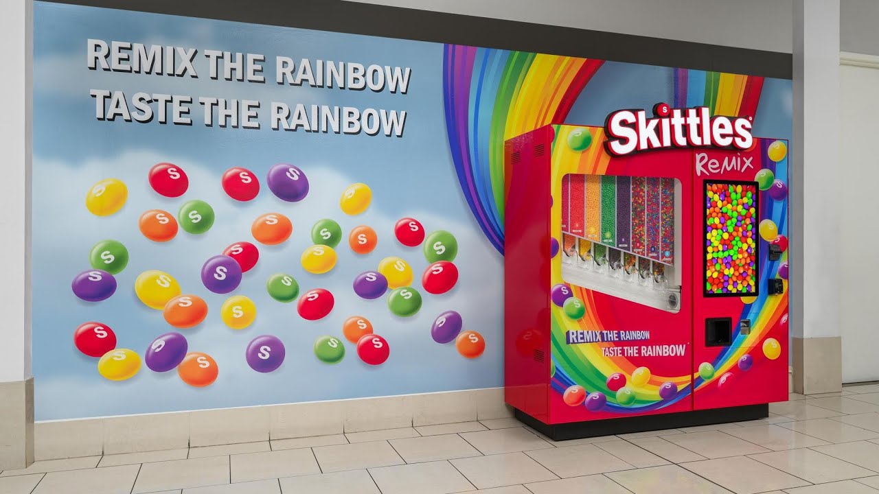 Introducing The Skittles® Remix Digital Kiosk by Incredivend - YouTube
