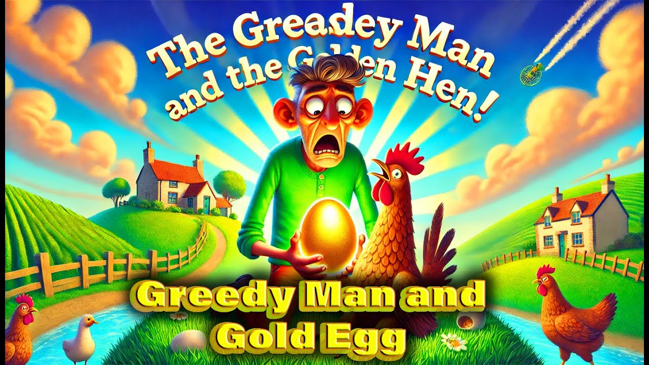 The Greedy Man and Gold egg | Moral Story for Kids | greed is curse # ...